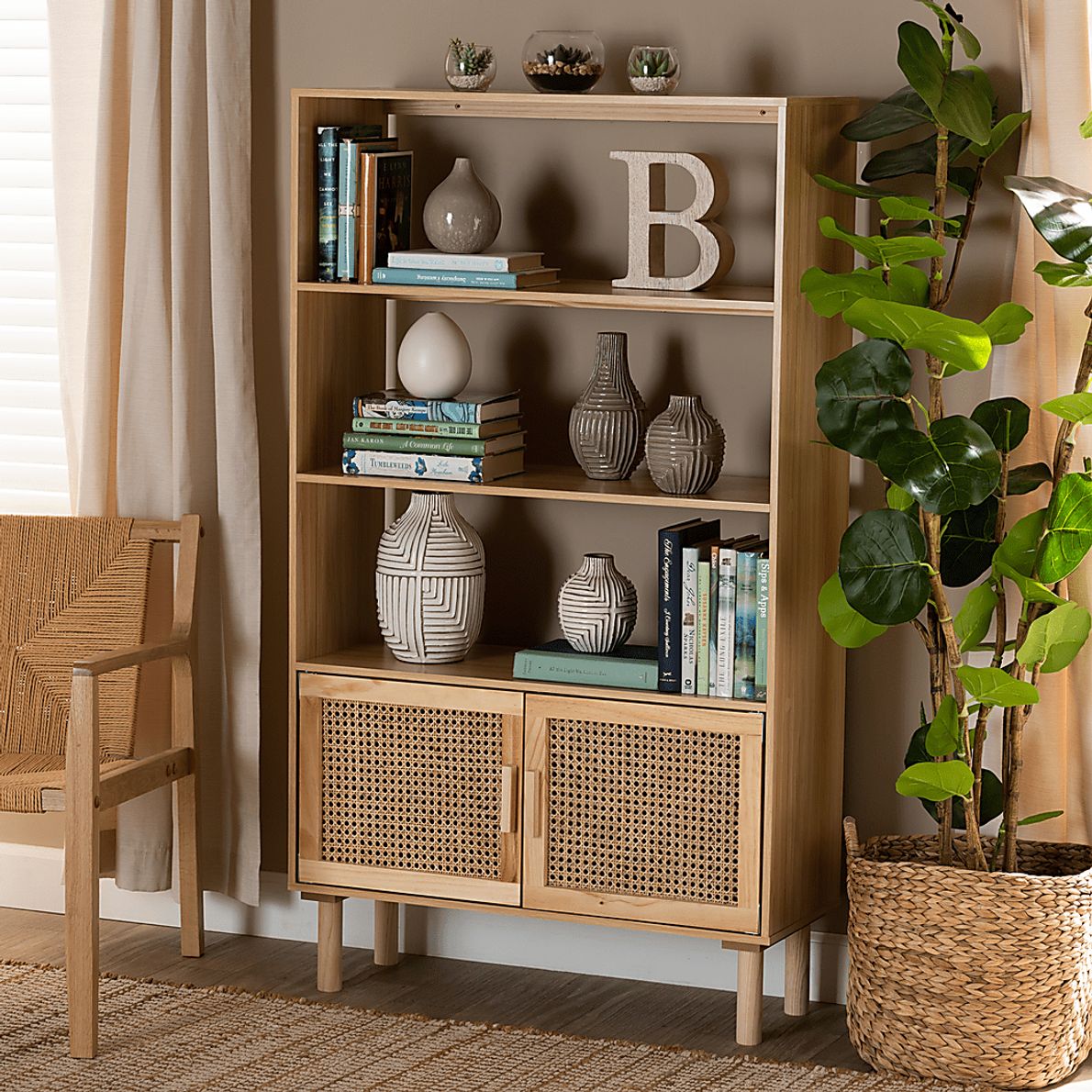 Briargrove Natural Bookcase - Rooms To Go