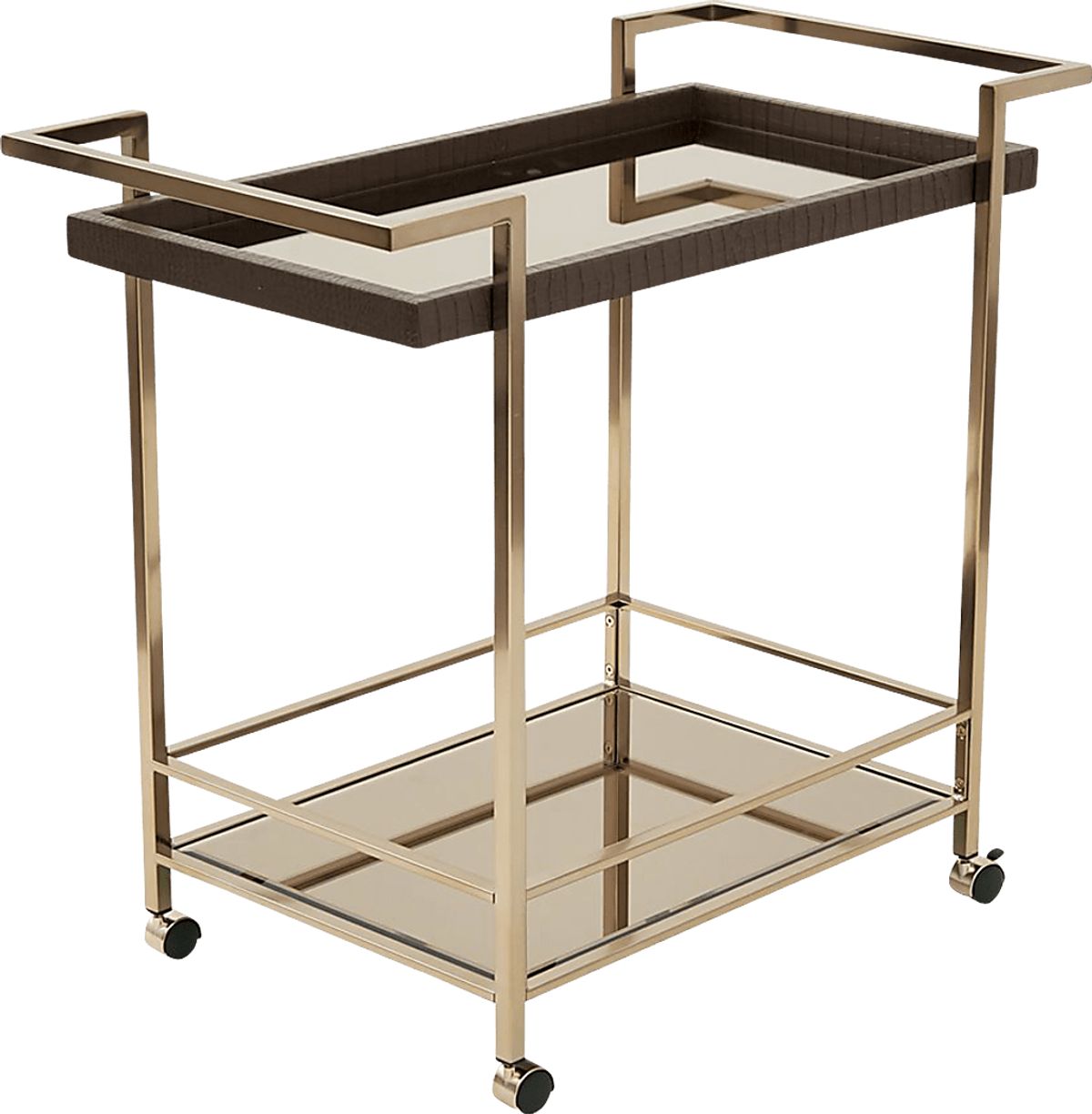 Bricelyn Champagne Colors Bar Cart | Rooms to Go