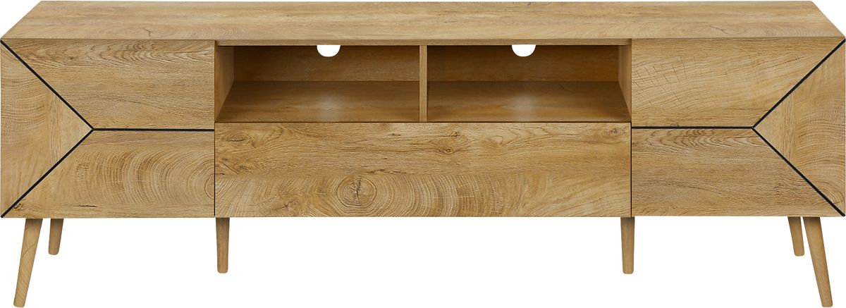 Bridgeware Brown Dark Wood 71" Console | Rooms to Go