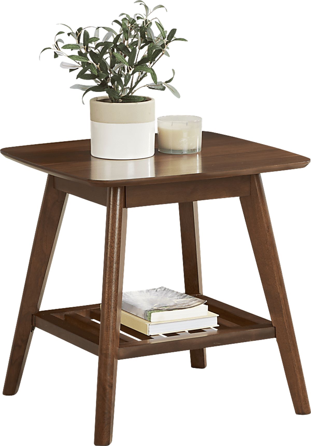 Bridgewood Pointe Brown Dark Wood End Table | Rooms to Go