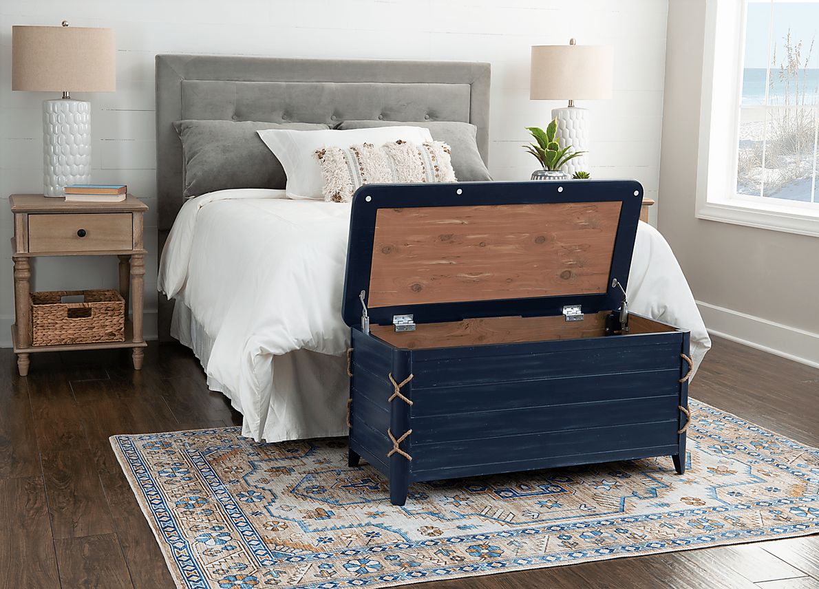 Brieva Blue Cedar Chest - Rooms To Go