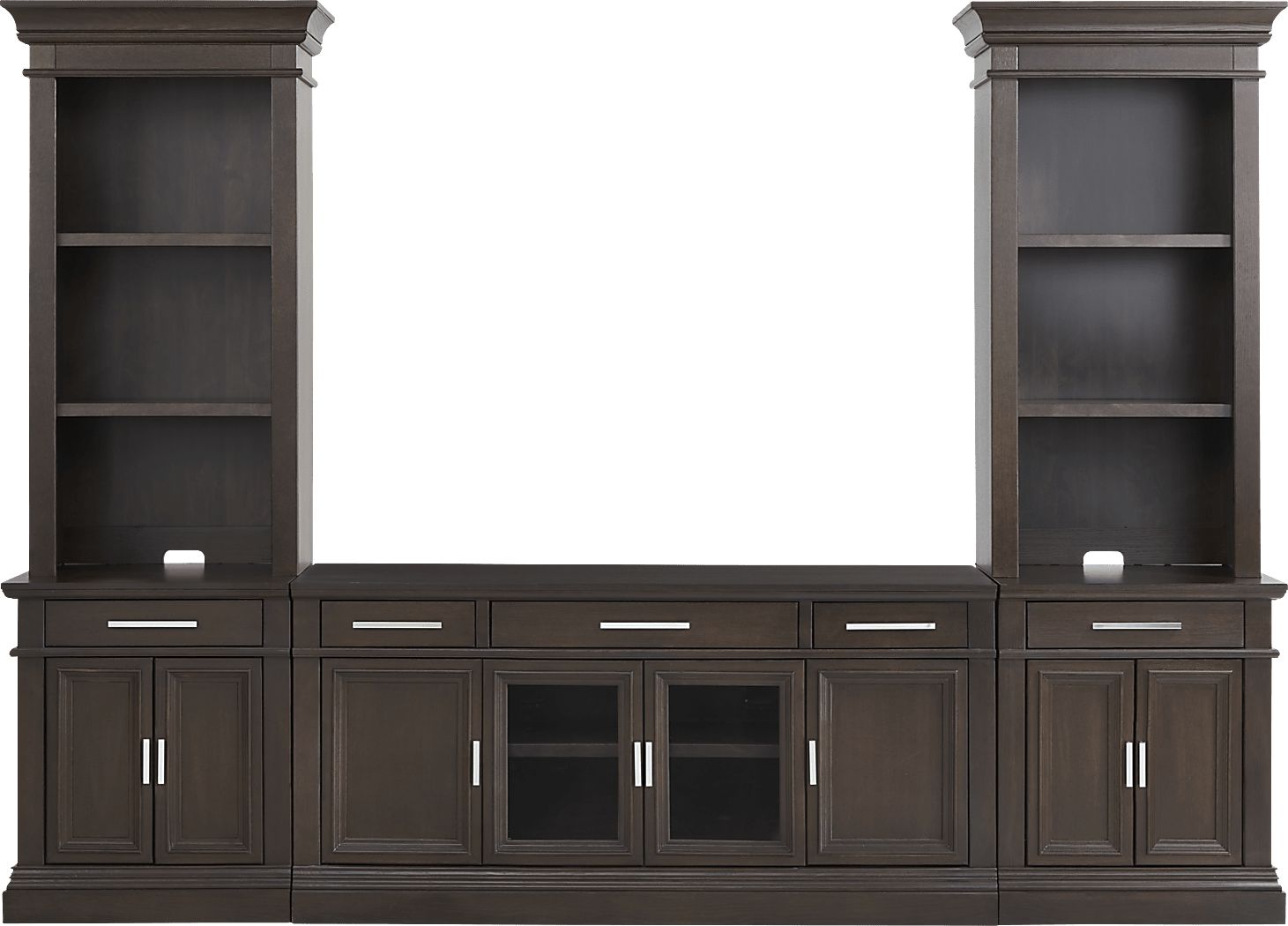 Brightwood Brown 5 Pc Wall Unit with 66 in. Console - Rooms To Go