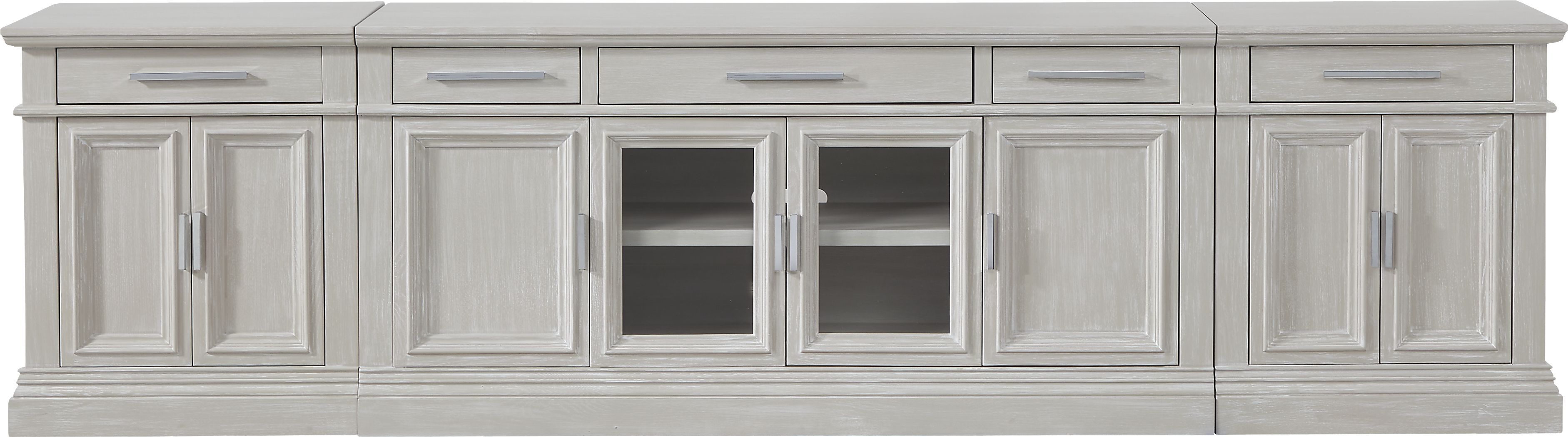 Brightwood Gray 3 Pc Wall Unit with 66 in. Console - Rooms To Go