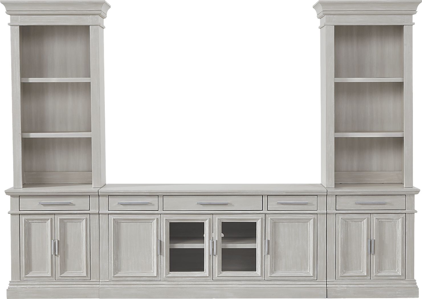 Brightwood Gray 5 Pc Wall Unit With 66 in. Console | Rooms to Go
