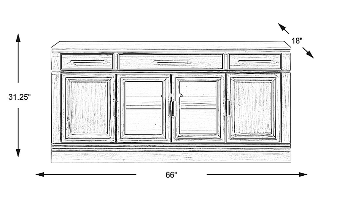 Brightwood Gray 66 in. Console - Rooms To Go