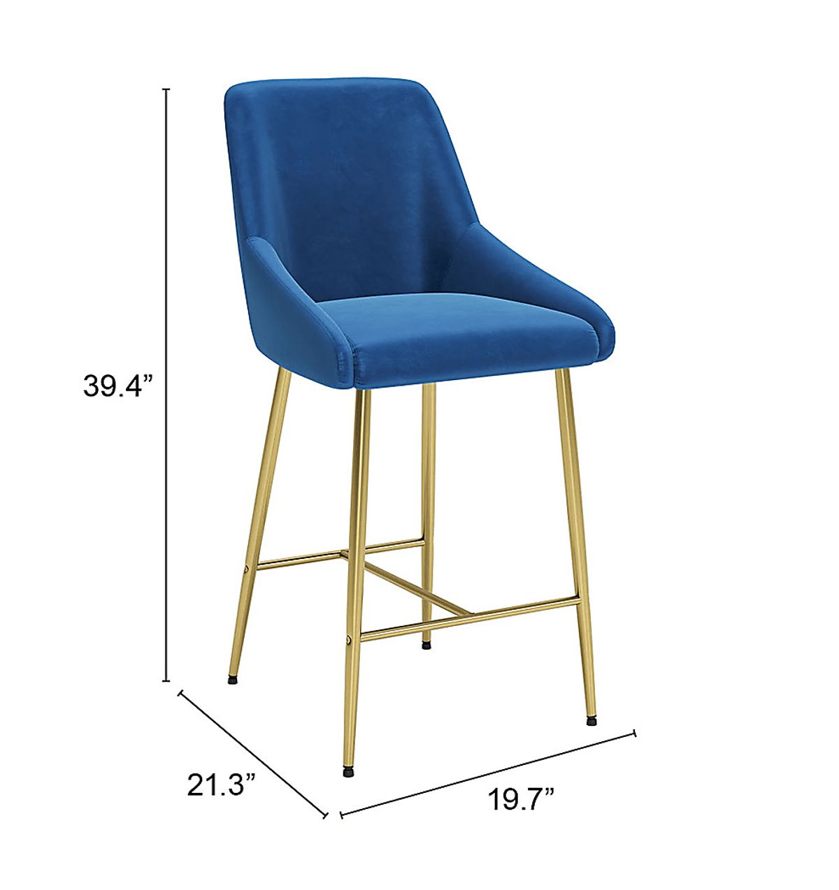 Brigodoom Gold Colors,Metal Navy Blue Polyester Fabric Counter Stool ...