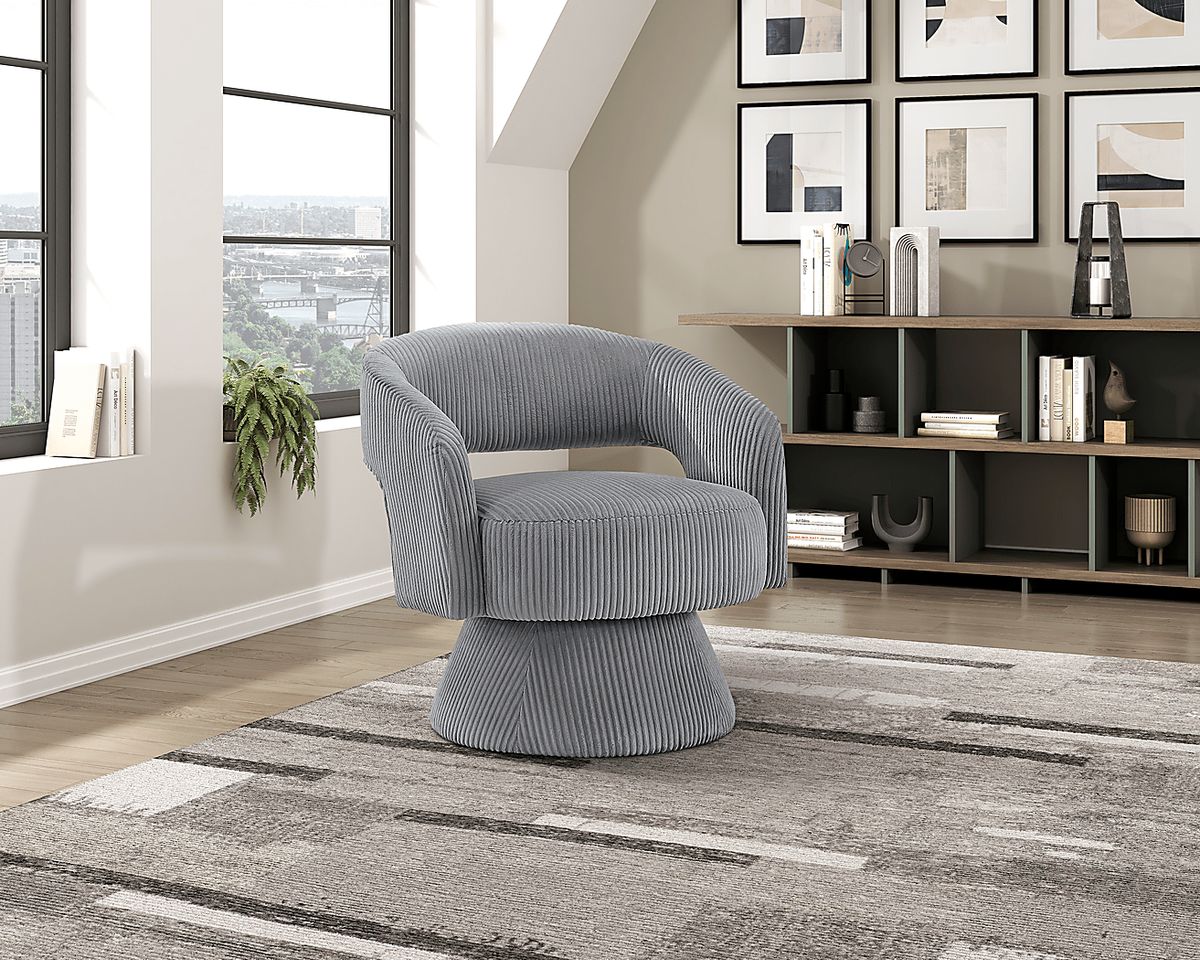Brindon Dark Gray Polyester Fabric Accent Chair | Rooms to Go