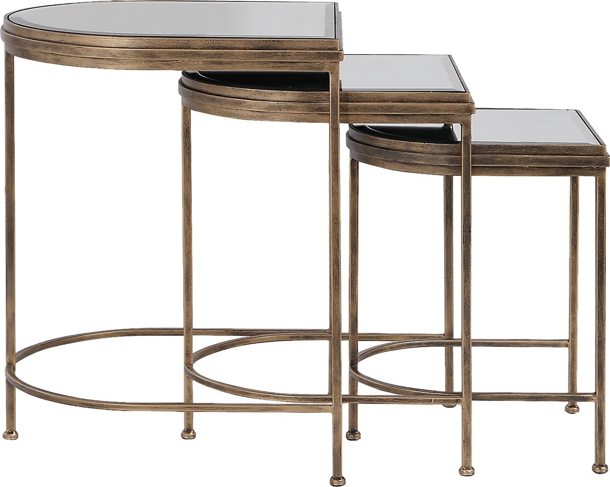 Brineton Gold Nesting Table, Set of 3 - Rooms To Go