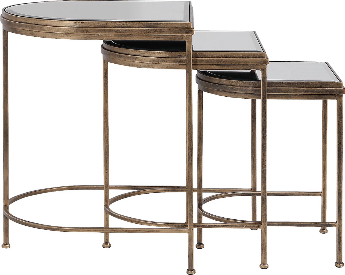 Brineton Gold Colors,Metal Nesting Table, Set Of 3 | Rooms to Go