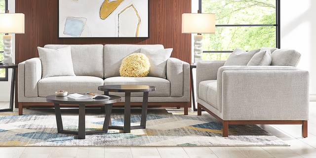 Brinkley Stone Beige Knitted Sofa | Rooms to Go