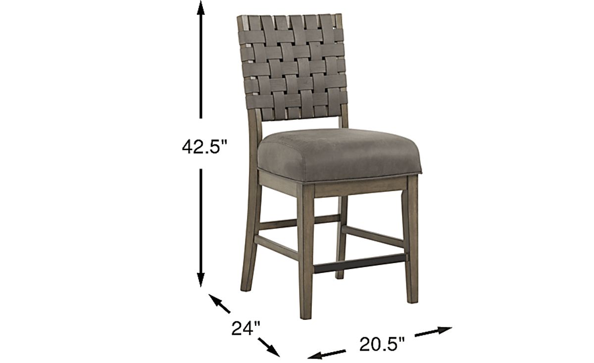 Bristow Charcoal Gray Counter Height Stool | Rooms to Go