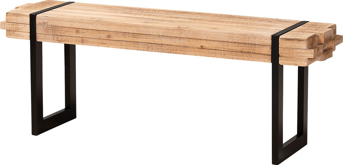 Britwell Brown Dark Wood Bench | Rooms to Go