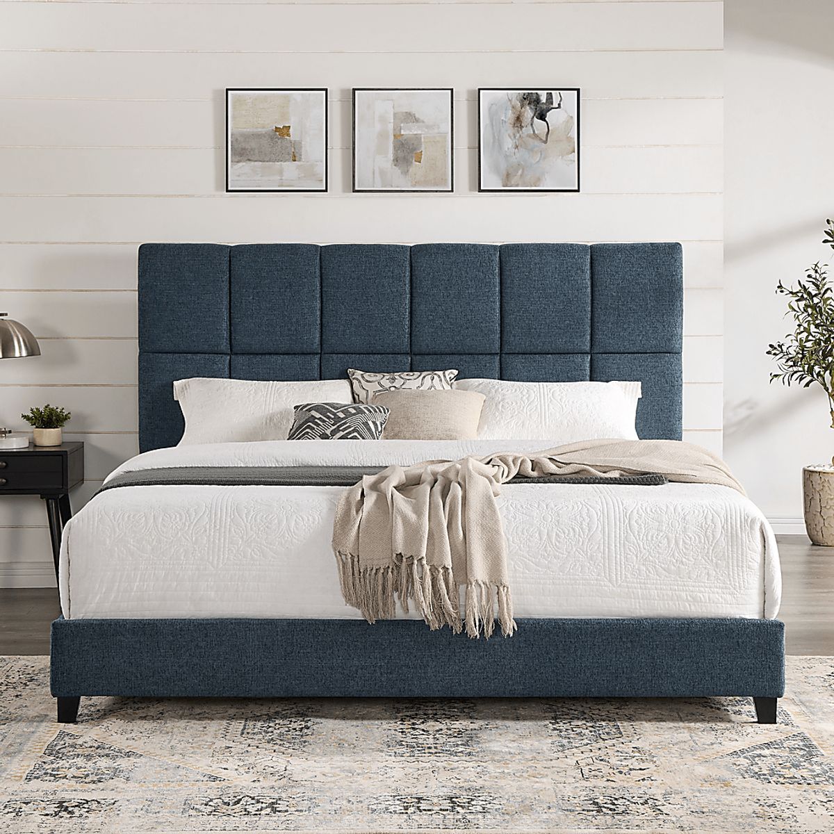 Briya Blue King Bed | Rooms to Go