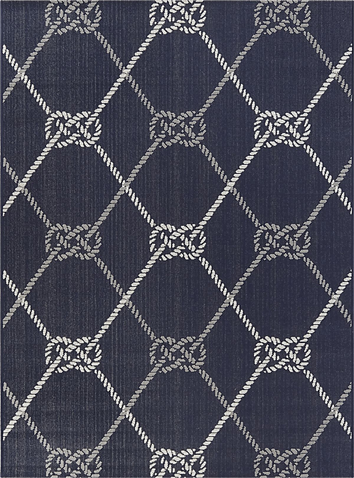 Brizo Navy Blue Polypropylene Fabric Outdoor Rug | Rooms to Go