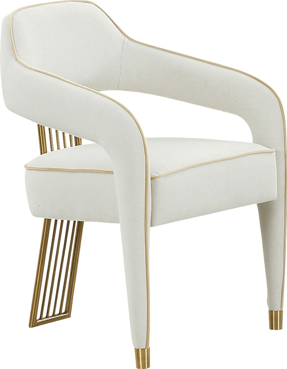 Broadalbin Cream Beige Linen,Polyester Fabric Arm Chair - Rooms To Go