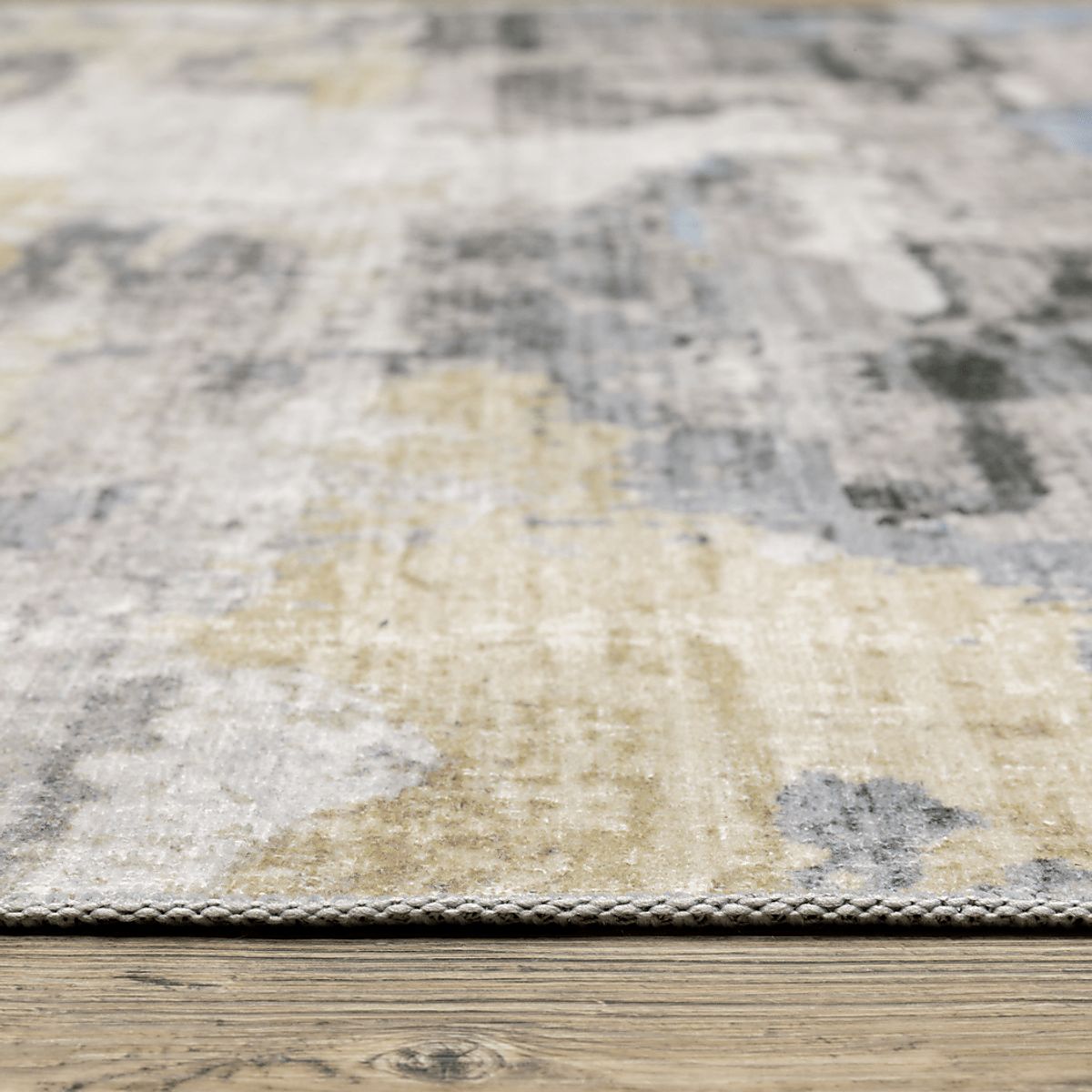 Broadley Beige Polyester Fabric Rug | Rooms to Go