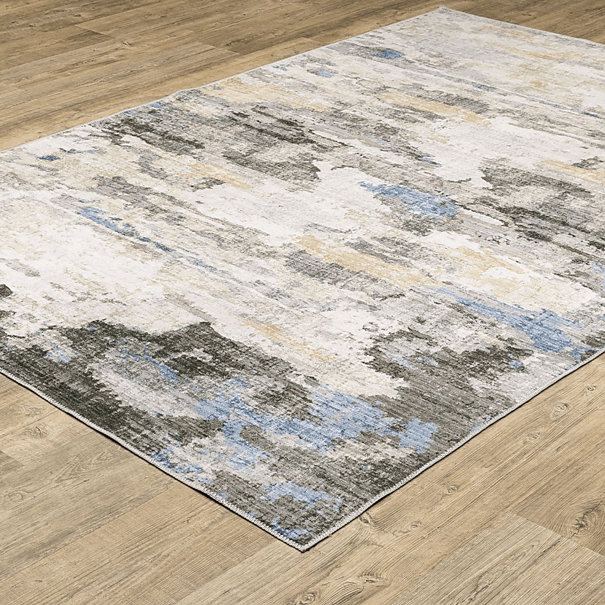 Broadley Beige Polyester Fabric Rug | Rooms to Go