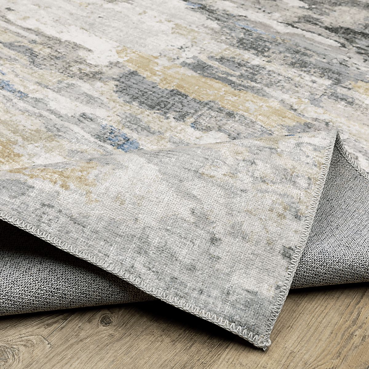 Broadley Beige Polyester Fabric Rug | Rooms to Go