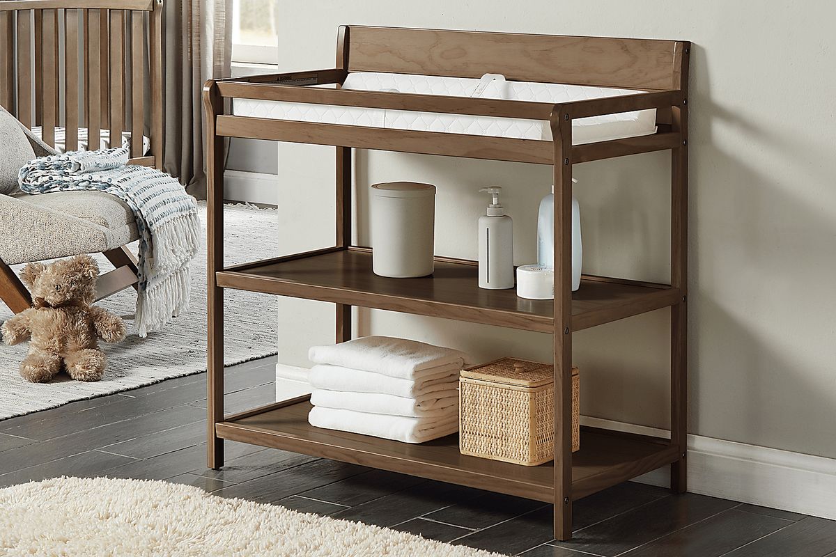 Brockhill Brown Dark Wood Changing Table | Rooms to Go