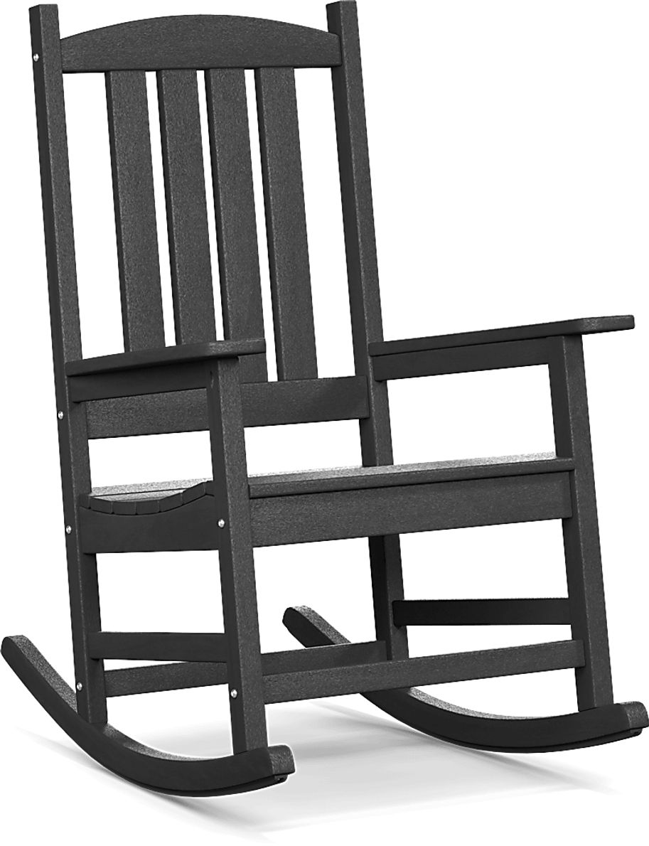 Brocky Black Black,Colors Synthetic Fabric Outdoor Rocking Chair ...