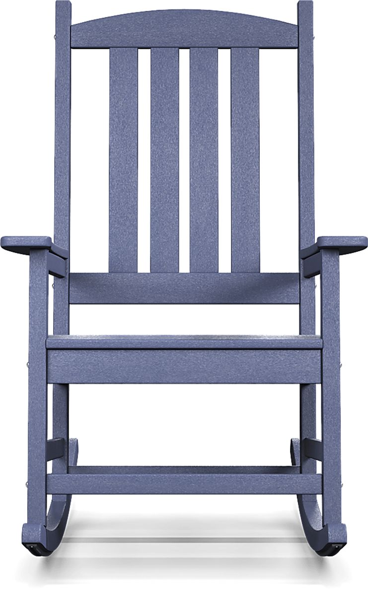 Brocky Navy Outdoor Rocking Chair - Rooms To Go