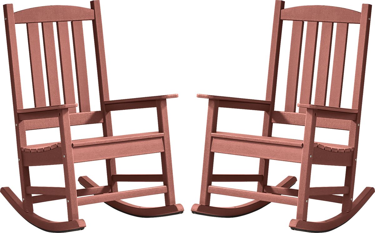 Brocky 2 Pc Red Colors Synthetic Fabric Outdoor Rocking Rocker | Rooms ...