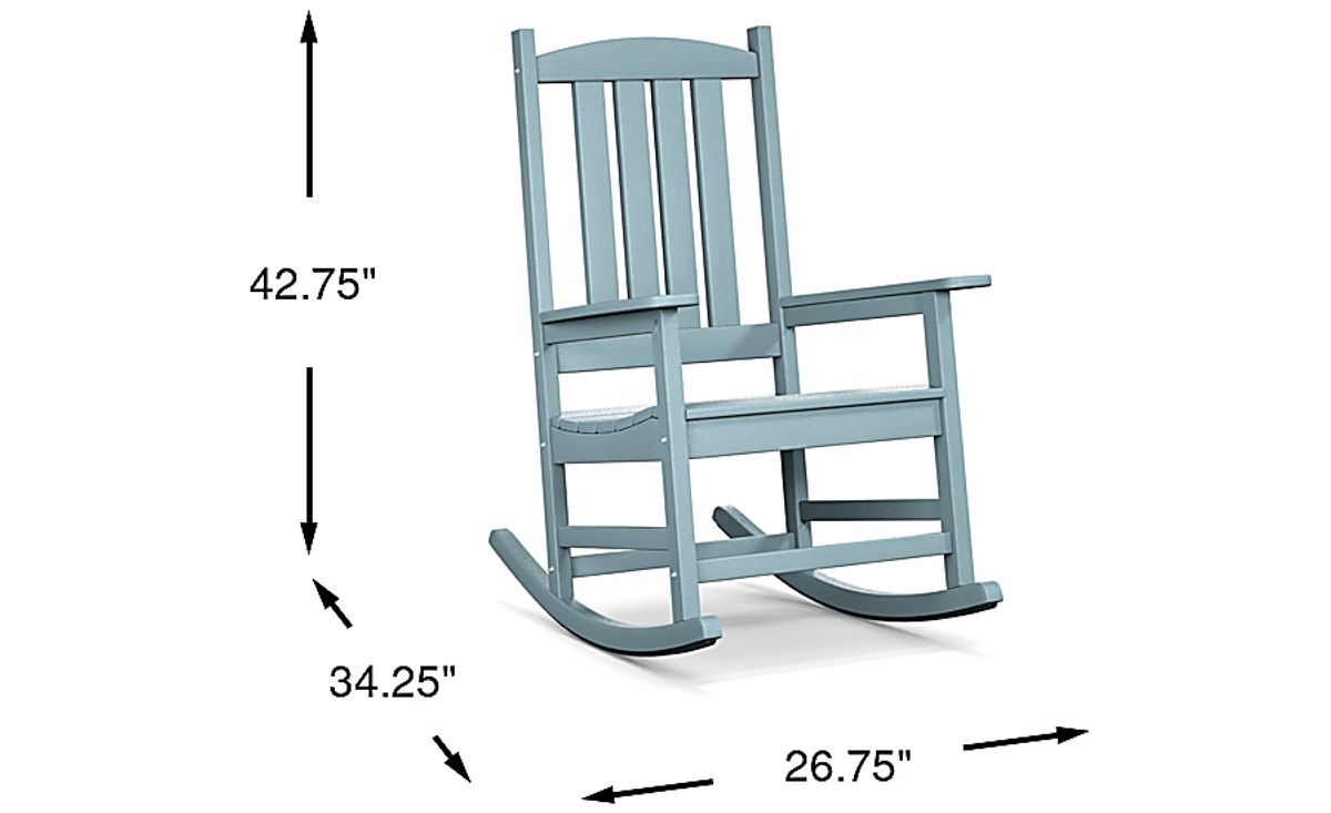 Brocky Sky Colors Synthetic Fabric Outdoor Rocking Rocker | Rooms to Go