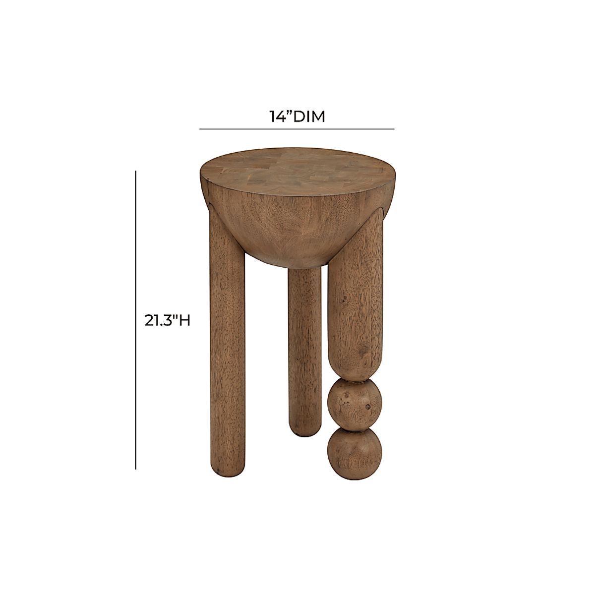 Brodiea Cognac Red End Table | Rooms to Go