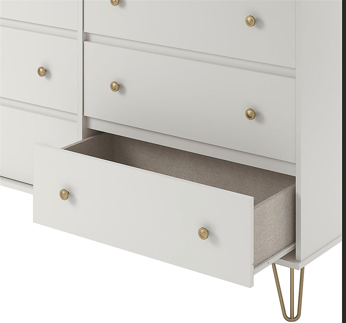 Brogden White 6 Drawer Dresser - Rooms To Go