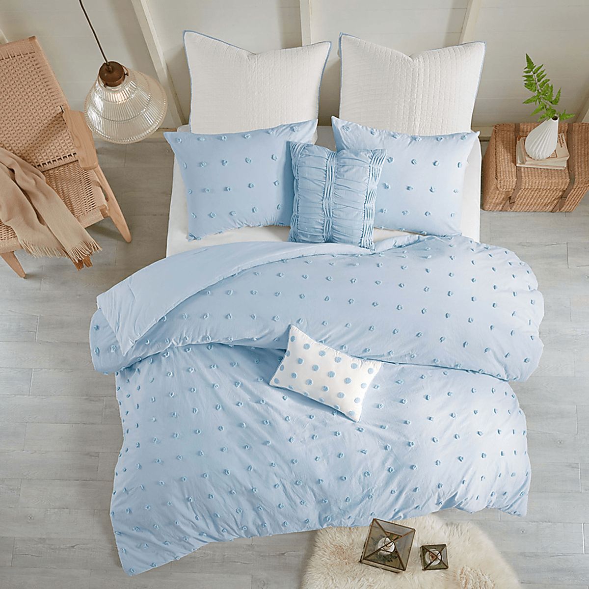 Brokat Blue King Comforter Set | Rooms to Go