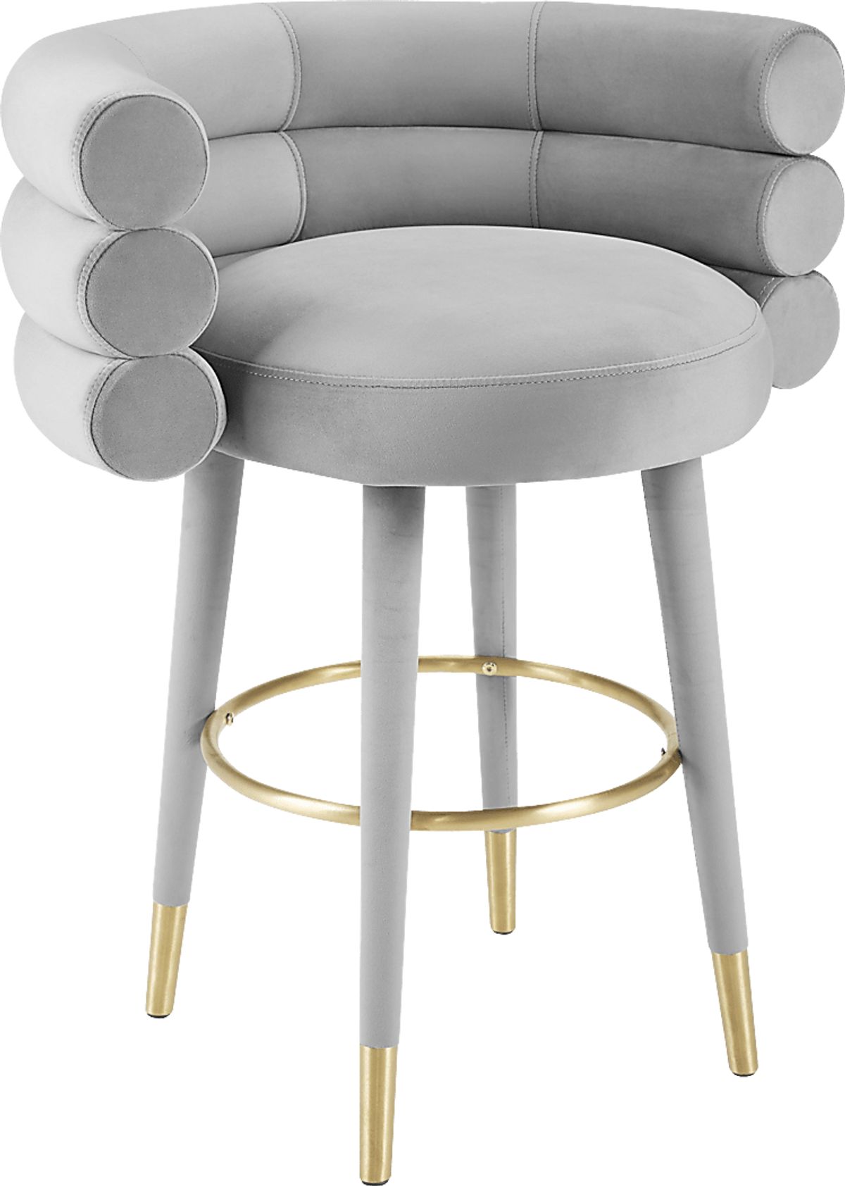 Bromelia Gold Colors,Metal Gray Polyester Fabric Counter Stool | Rooms ...