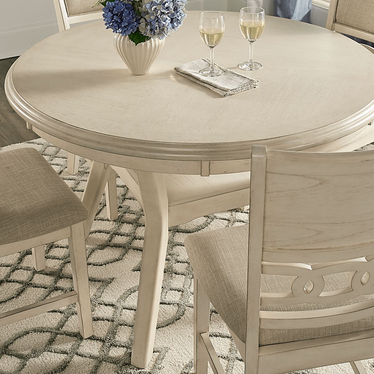 Brookgate 5 Pc Bisque Light Wood,White Dining Room Set With Counter ...