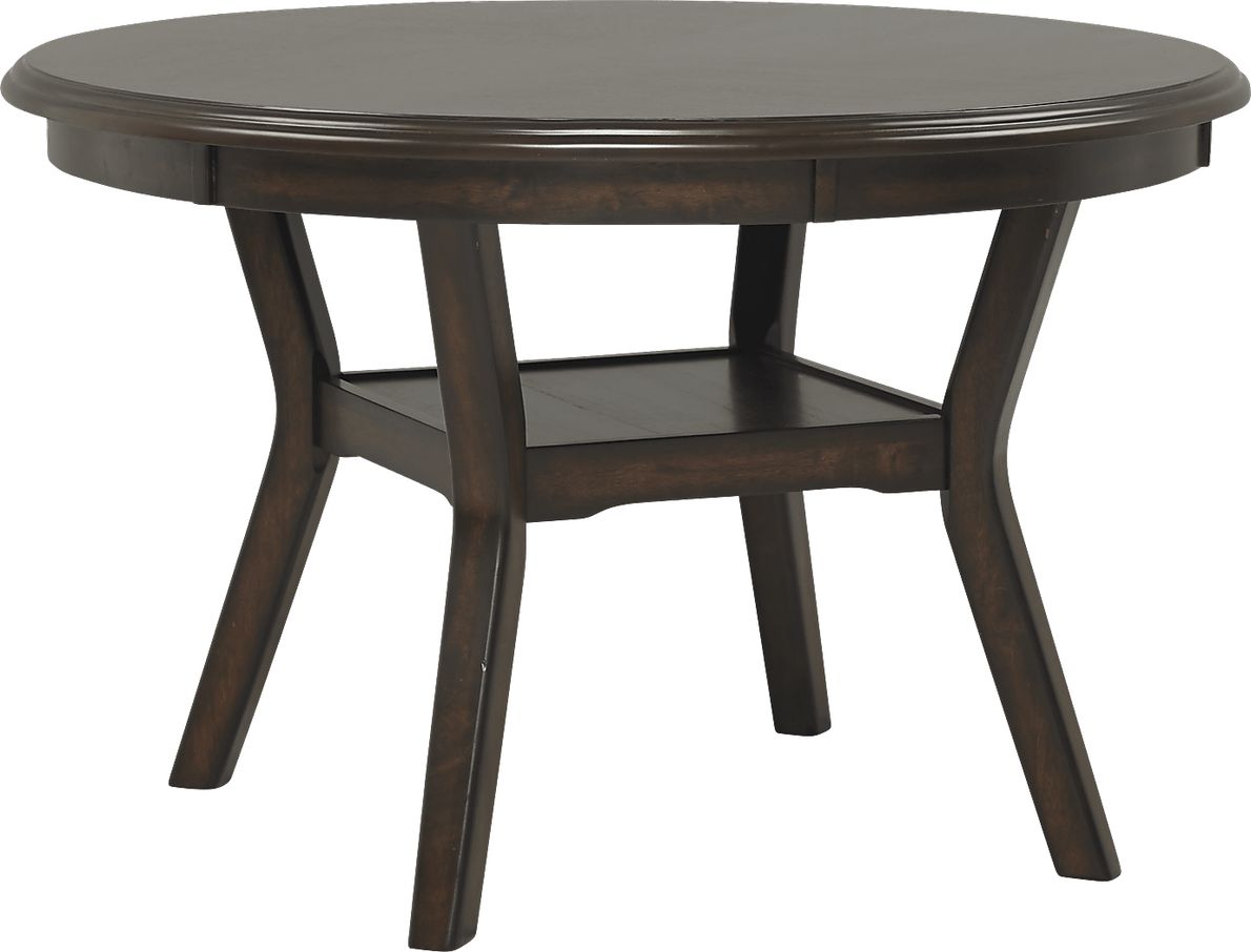 Brookgate Brown Cherry Dark Wood Round Dining Table - Rooms To Go