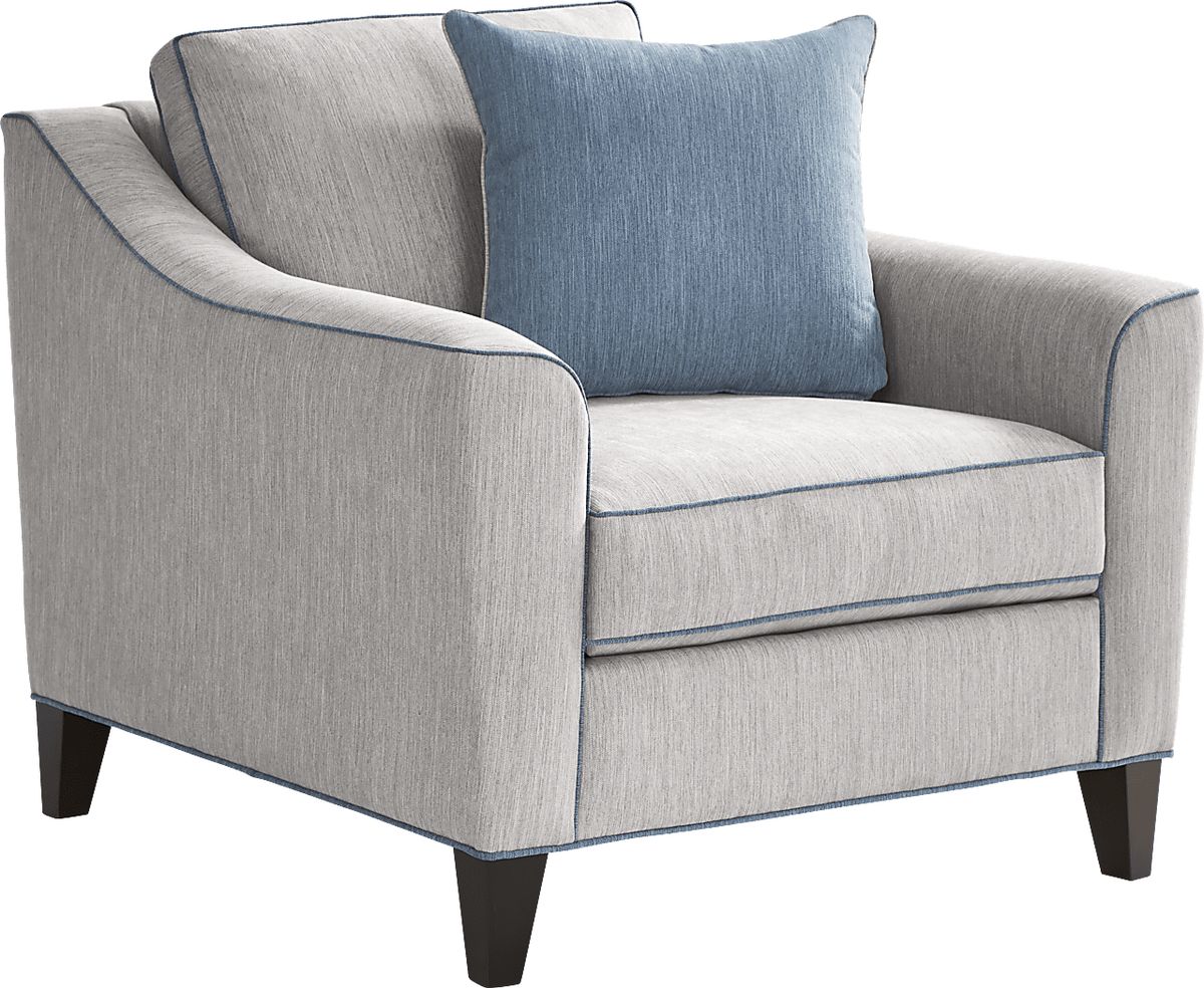 Cindy Crawford Brookhaven Gray Chenille Fabric Chair | Rooms to Go