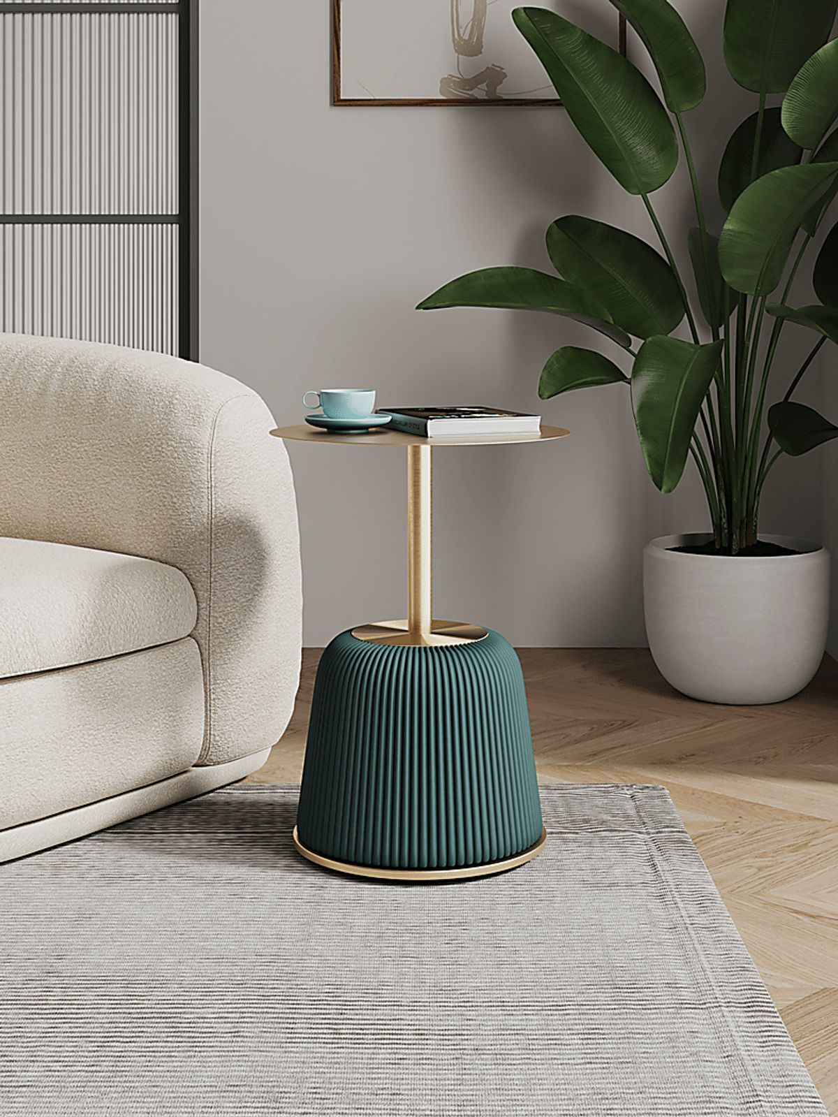 Broomcage I Green Leatherette End Table | Rooms to Go