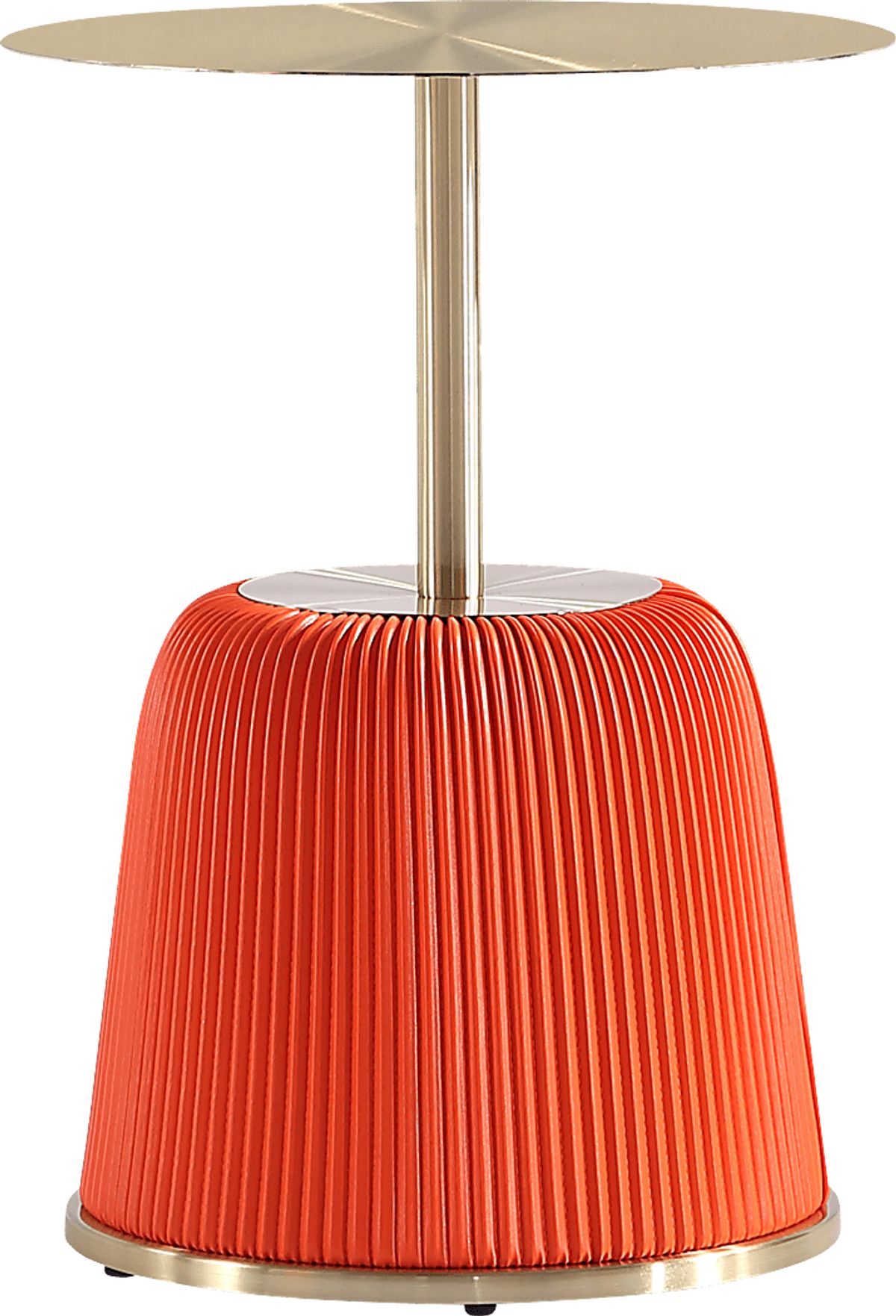 Broomcage I Orange Orange,Red Leatherette End Table | Rooms to Go