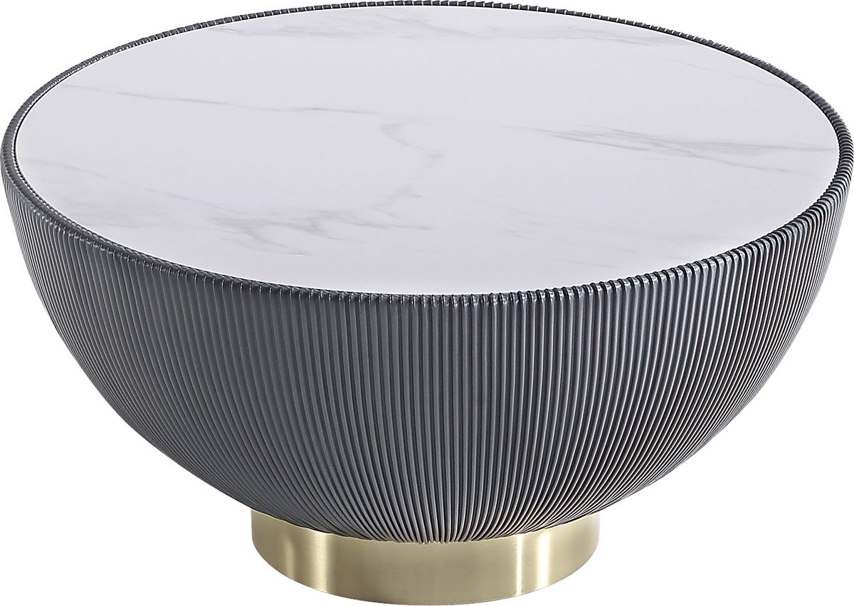 Broomcage II Gray Leatherette Cocktail Table | Rooms to Go