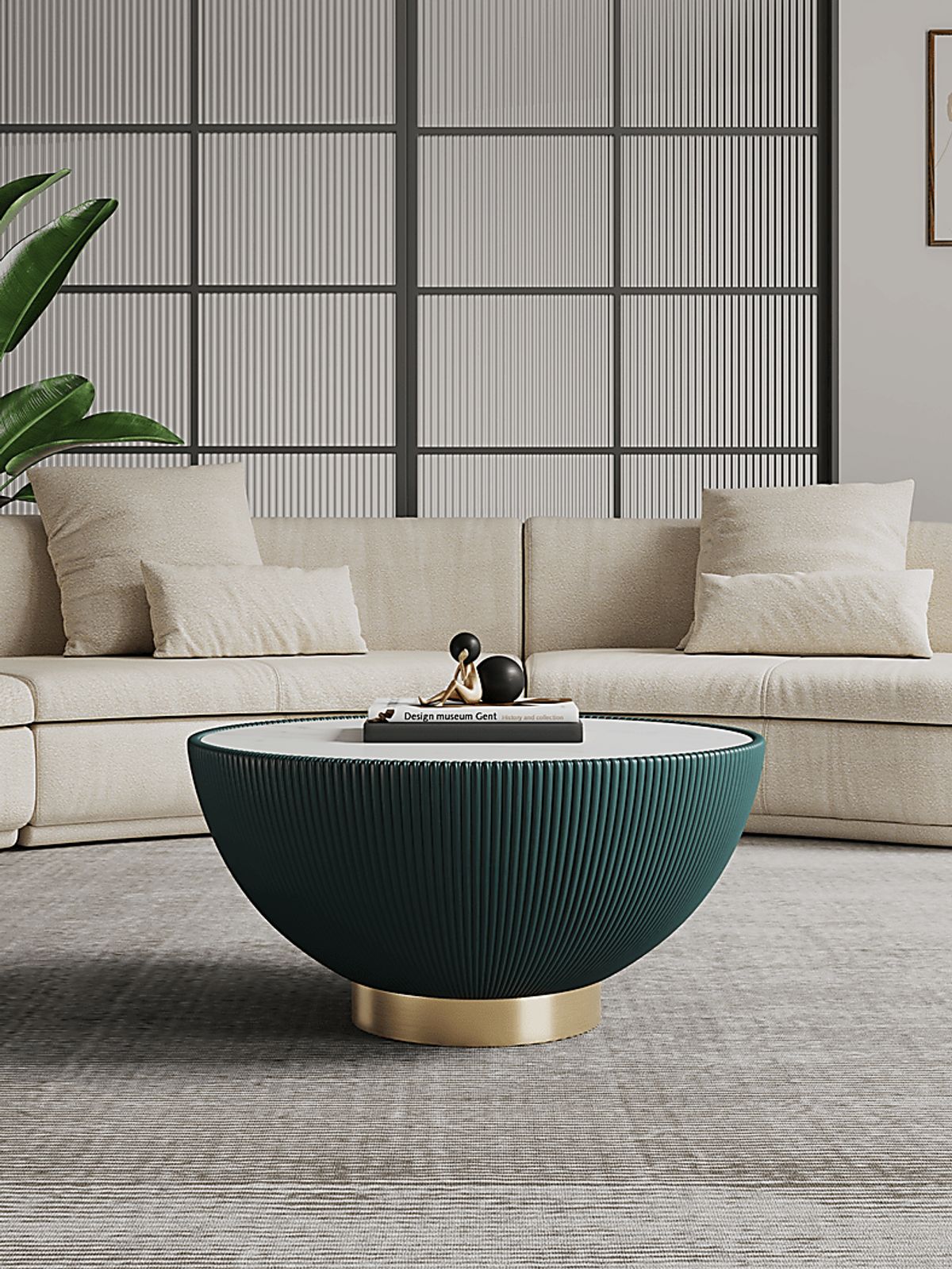 Broomcage II Green Leatherette Cocktail Table | Rooms to Go