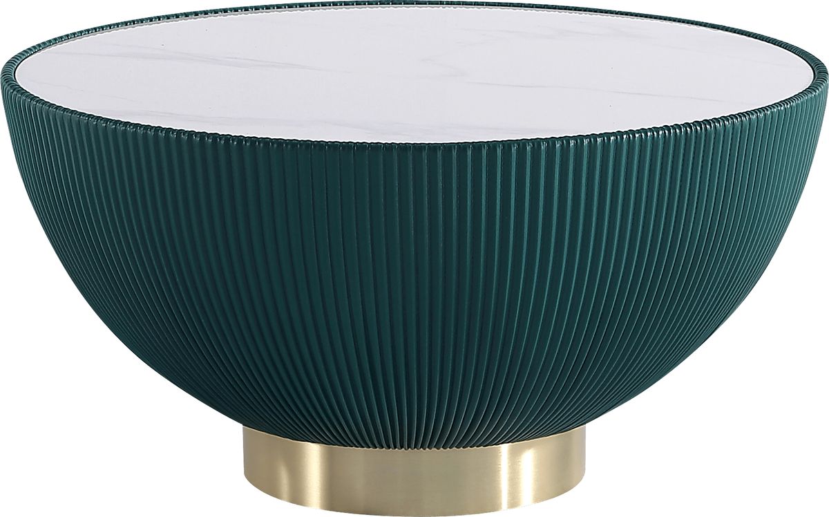 Broomcage II Green Leatherette Cocktail Table | Rooms to Go