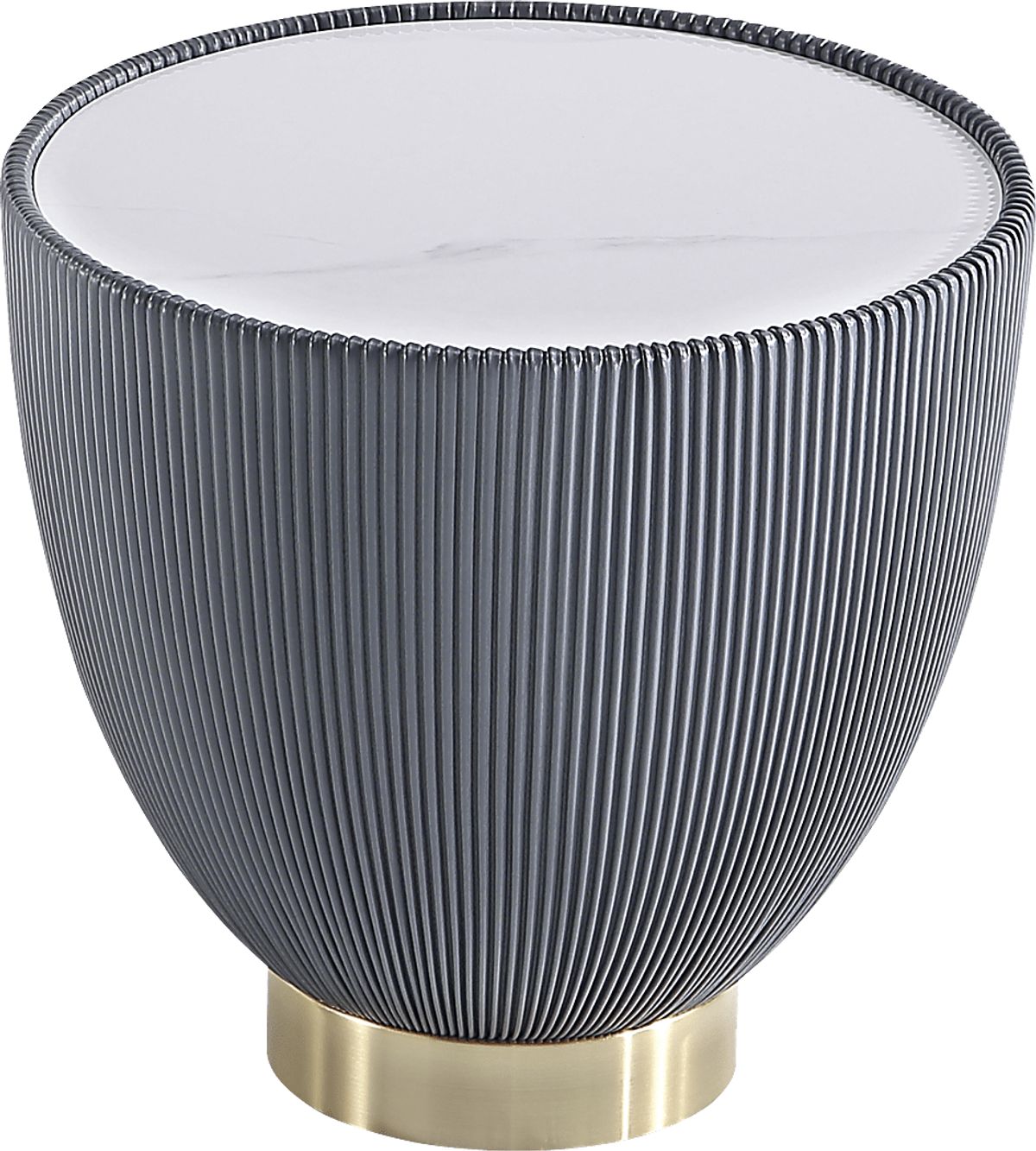 Broomcage III Gray Leatherette End Table | Rooms to Go