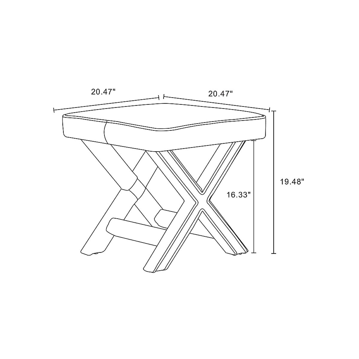 Brougham I Gray Velvet Plush Bench | Rooms to Go