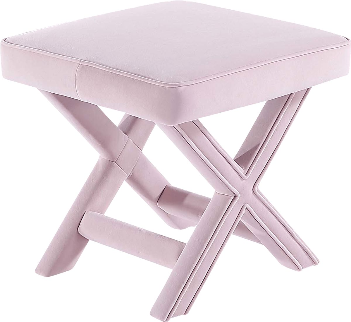 Brougham I Pink Velvet Plush Bench | Rooms to Go