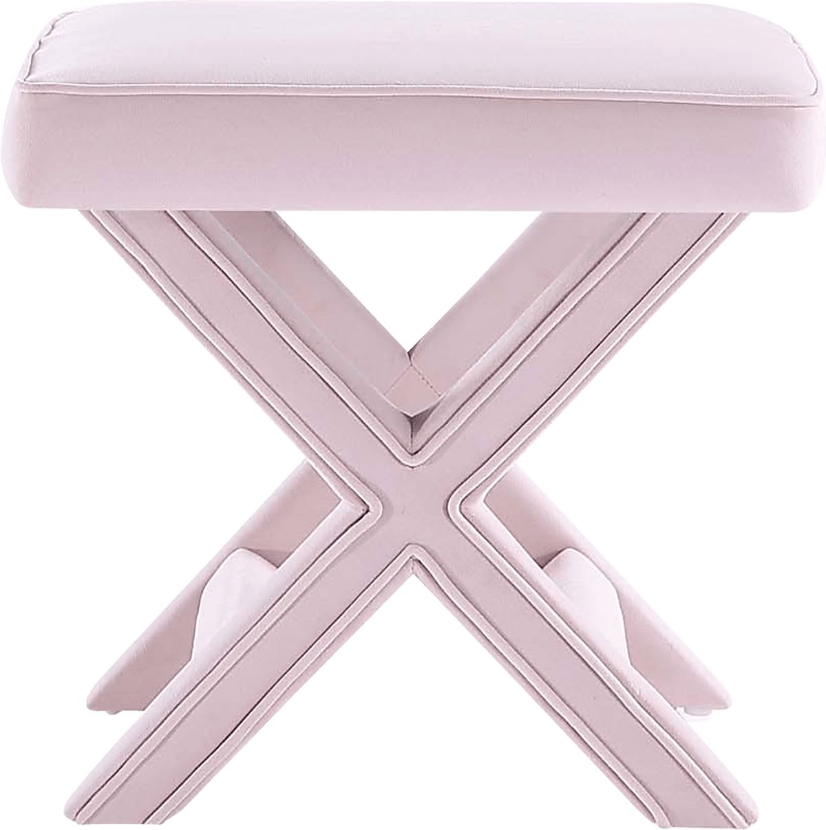 Brougham I Pink Velvet Plush Bench | Rooms to Go