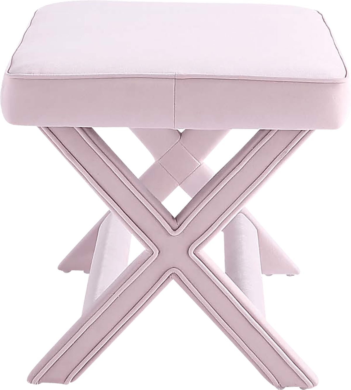 Brougham II Pink Velvet Plush Bench | Rooms to Go