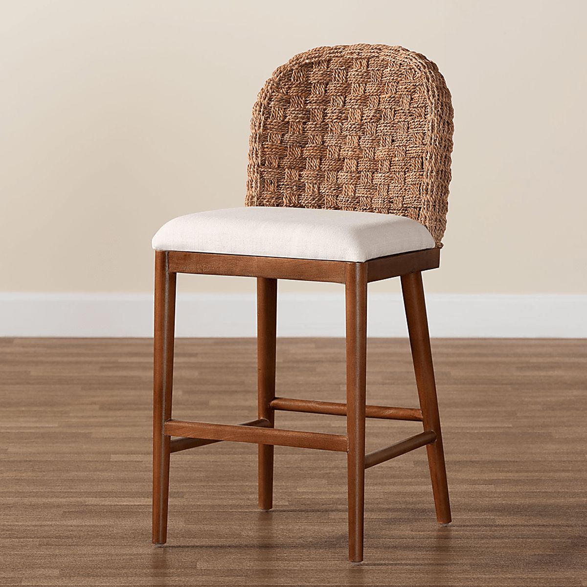Brouilly Brown Cotton,Polyester Fabric Counter Stool | Rooms to Go