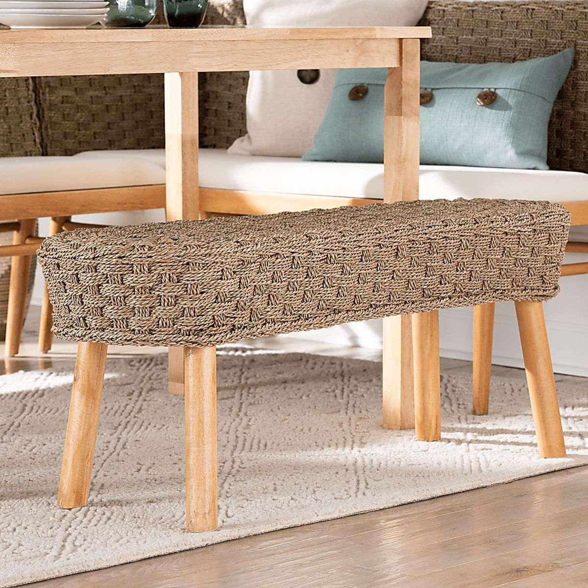 Brownrigg Brown Dark Wood Bench | Rooms to Go
