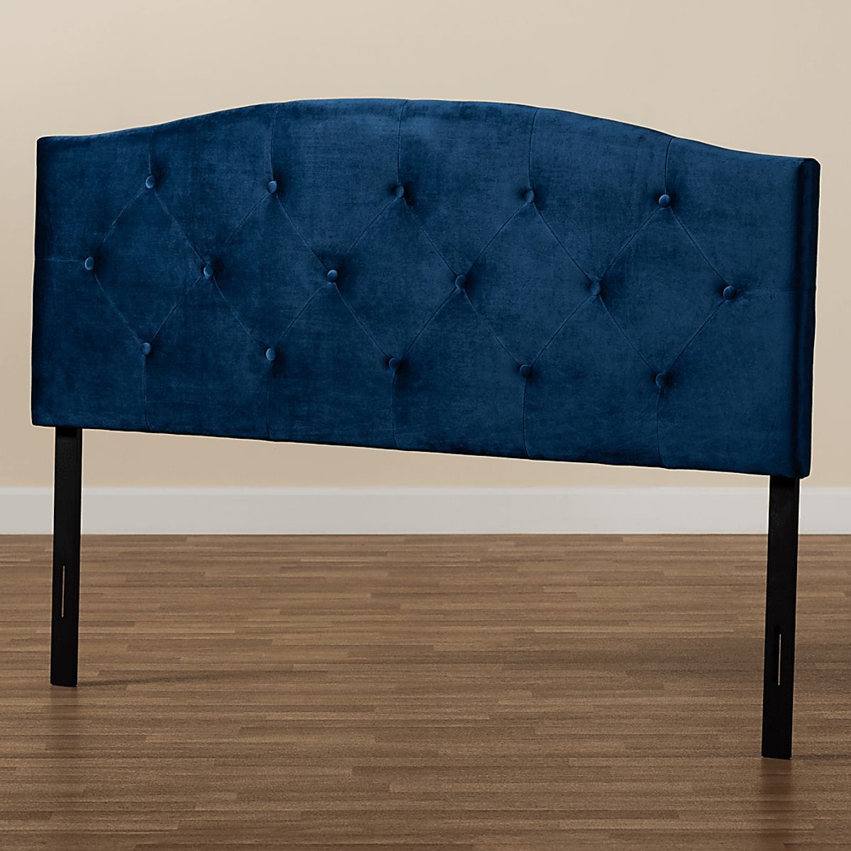 Broxbourne Navy Blue Velvet Plush Queen Headboard | Rooms to Go