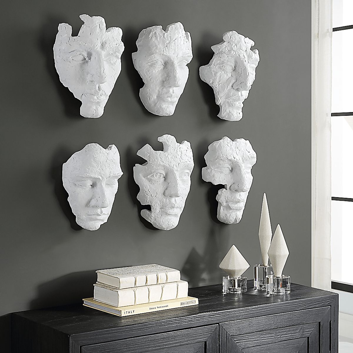Brummi White Wall Decor, Set Of 6 | Rooms to Go