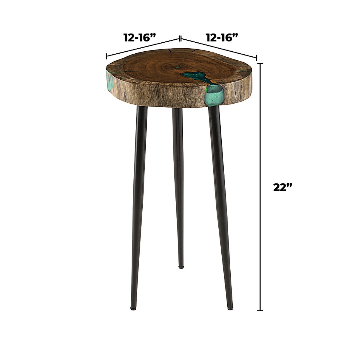 Bruning Brown Dark Wood Accent Table | Rooms to Go