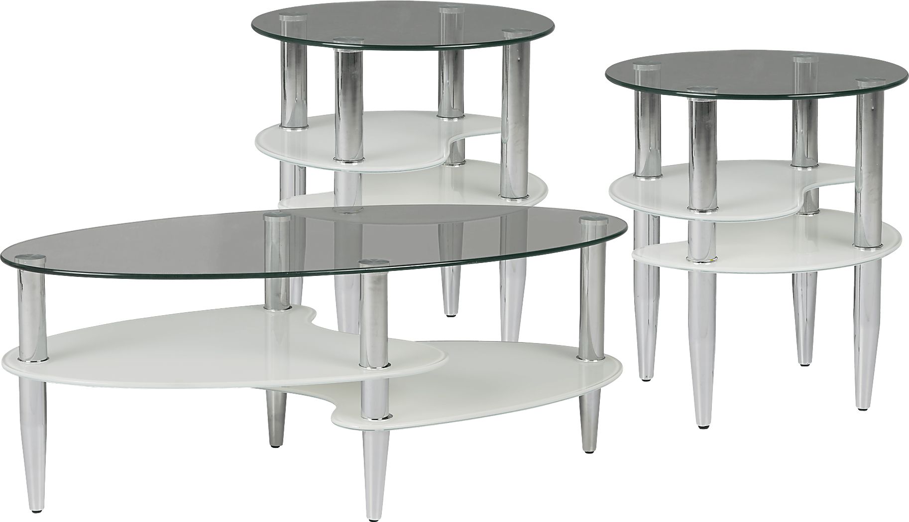 Brunson Silver Gray 3 Pc Table Set | Rooms to Go